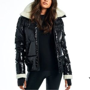 SAM. | Jackets & Coats | Sam Nikki Bomber L Shiny Caviar Nwot | Poshmark